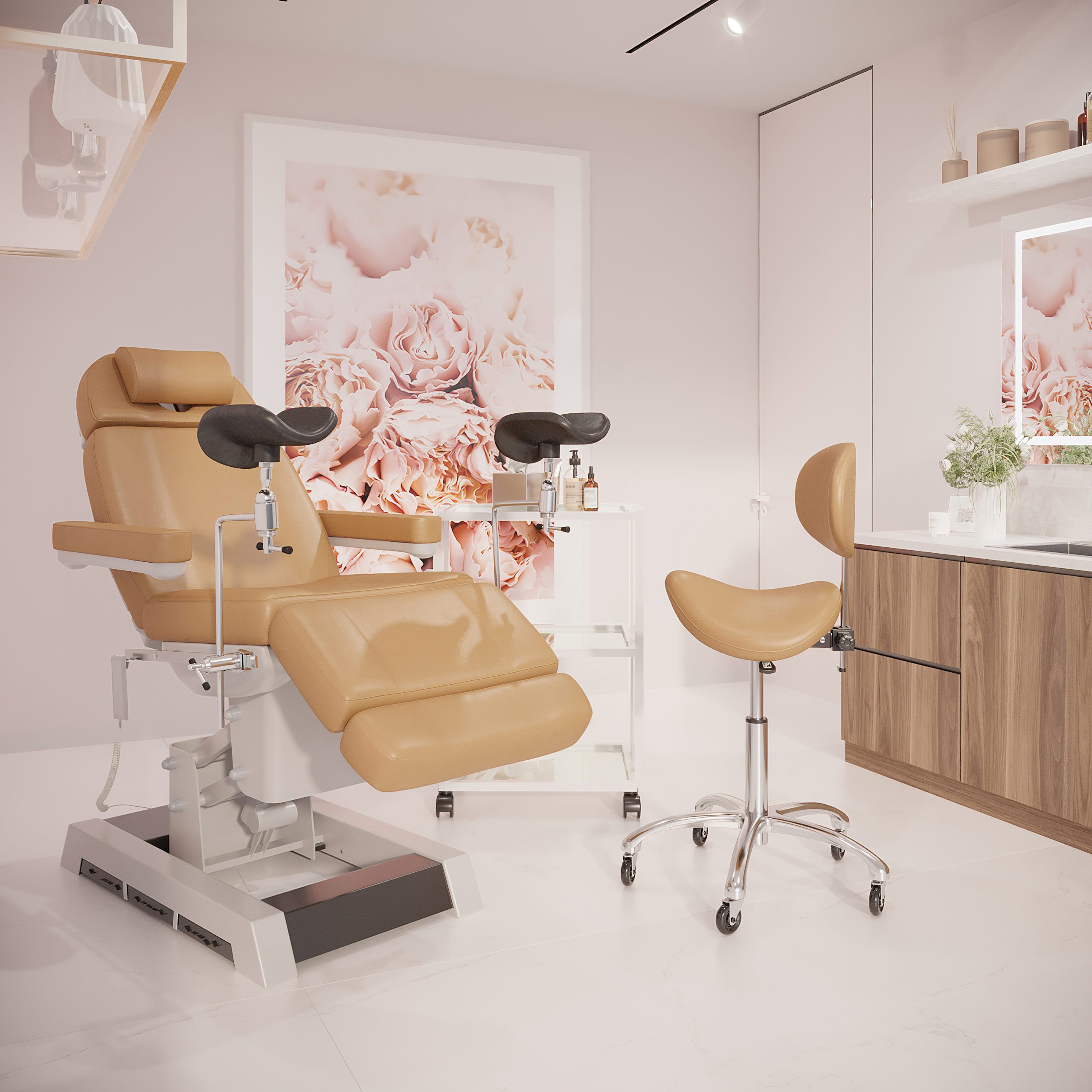 Spa Numa MILANO OB-GYN Fully Electric Treatment Table with Stirrups ...